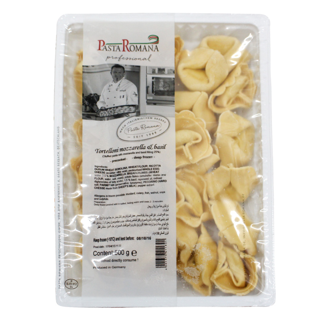 Pasta Romana Tortelloni with Mozzarella & Basil (500g) | 21GS